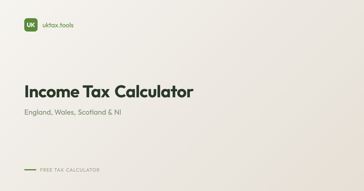 UK Income Tax Calculator 2026/27 | HMRC Tax Bands & Rates