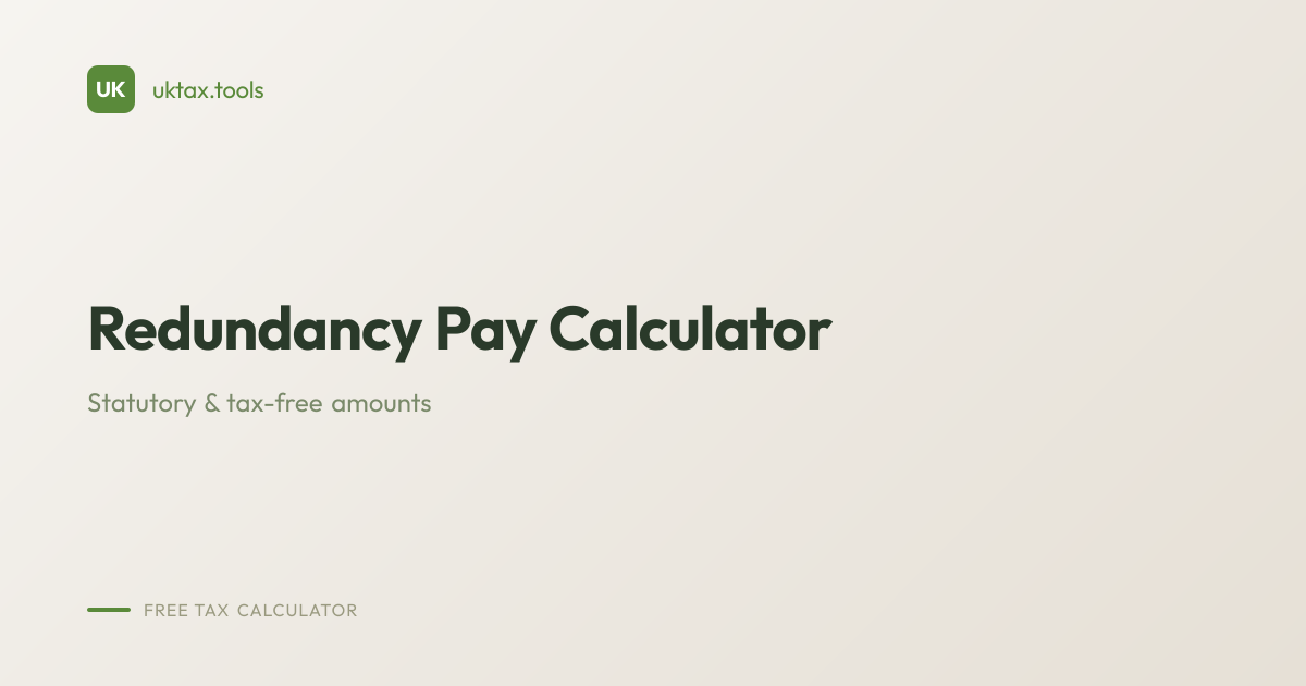 UK Redundancy Pay Calculator 2026/27 | HMRC Tax-Free £30k