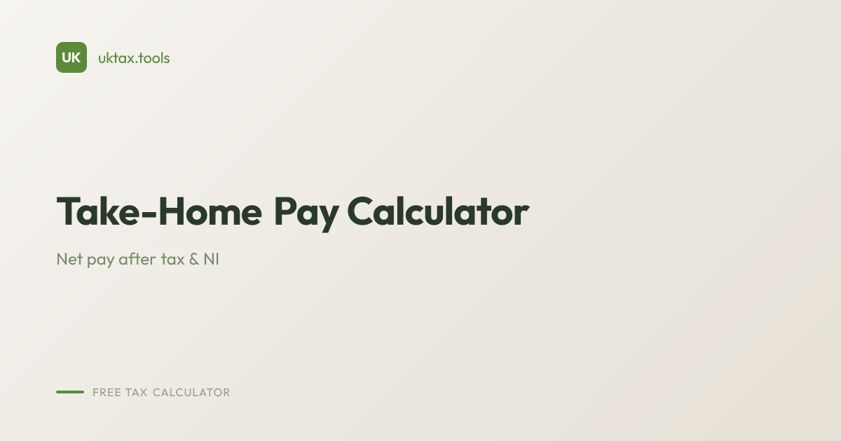 UK Take-Home Pay Calculator 2026/27 | HMRC Tax & NI Rates
