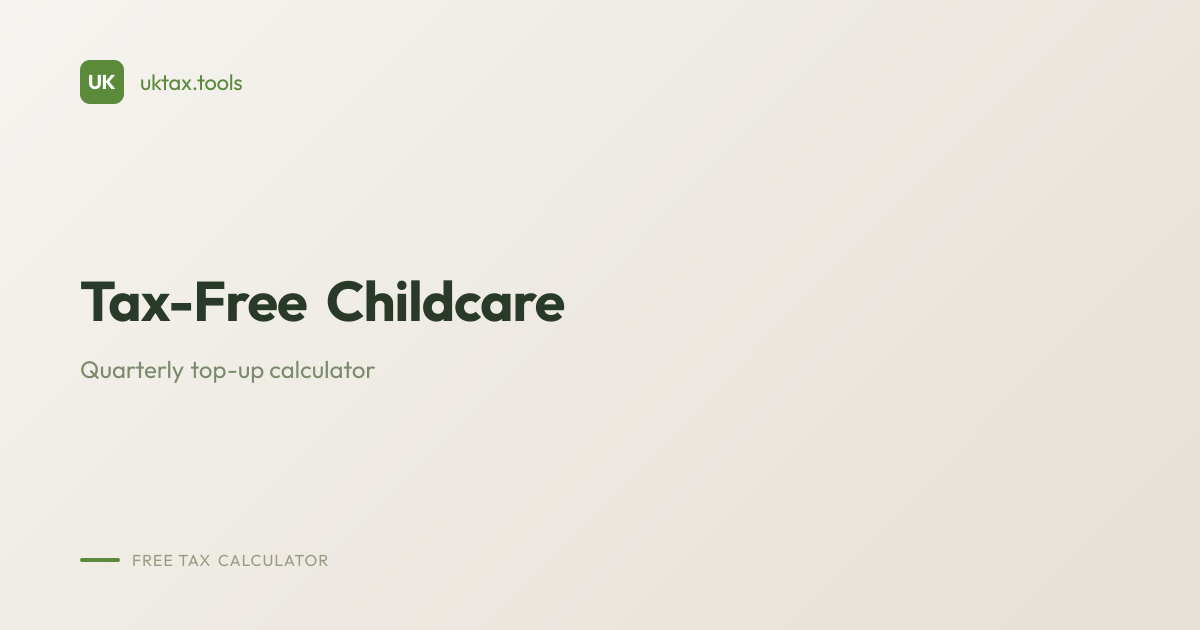 Tax-Free Childcare Calculator 2026-27 UK — Eligibility & Savings | UK ...